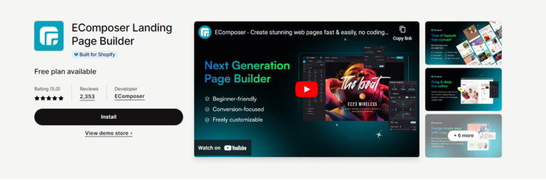 Replo Shopify App: Best For Creating A Landing Page